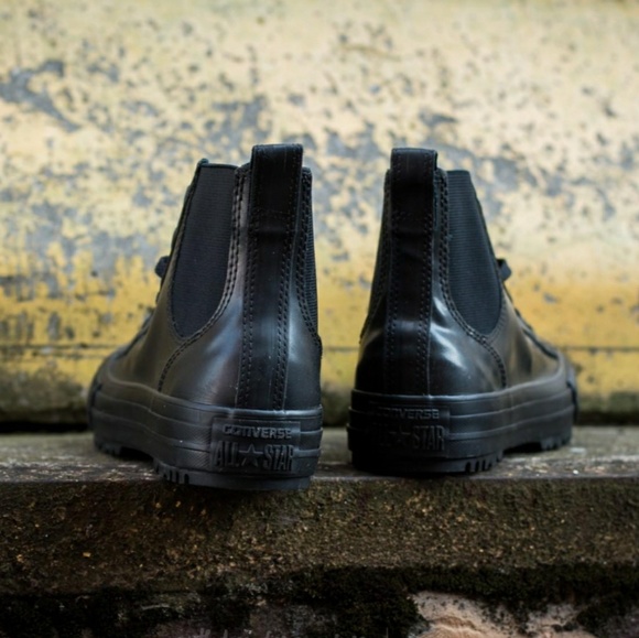Converse | Shoes | Nwt Converse Chelsea Black Rubber Boots | Poshmark